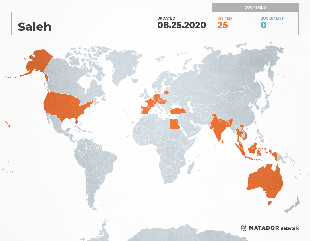 Saleh’s Travel Map – Matador Network