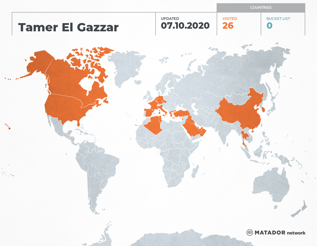Tamer El Gazzar’s Travel Map – Matador Network