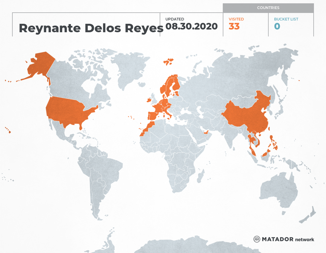 Reynante Delos Reyes’s Travel Map – Matador Network