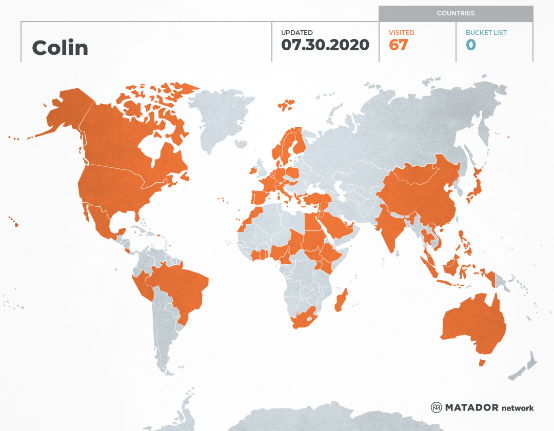 Colin’s Travel Map – Matador Network