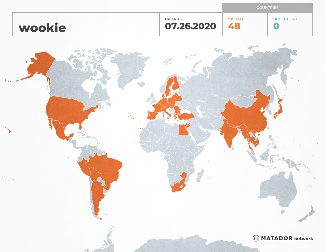 Wookie’s Travel Map – Matador Network