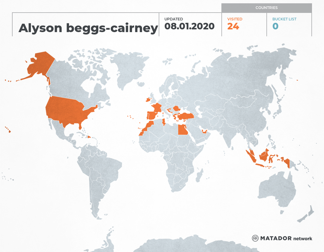 Alyson Beggs-Cairney’s Travel Map – Matador Network
