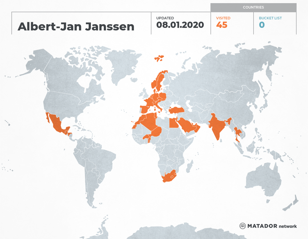 Albert-Jan Janssen’s Travel Map – Matador Network