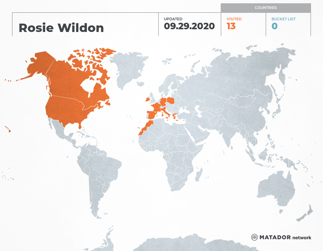 Rosie Wildon’s Travel Map – Matador Network