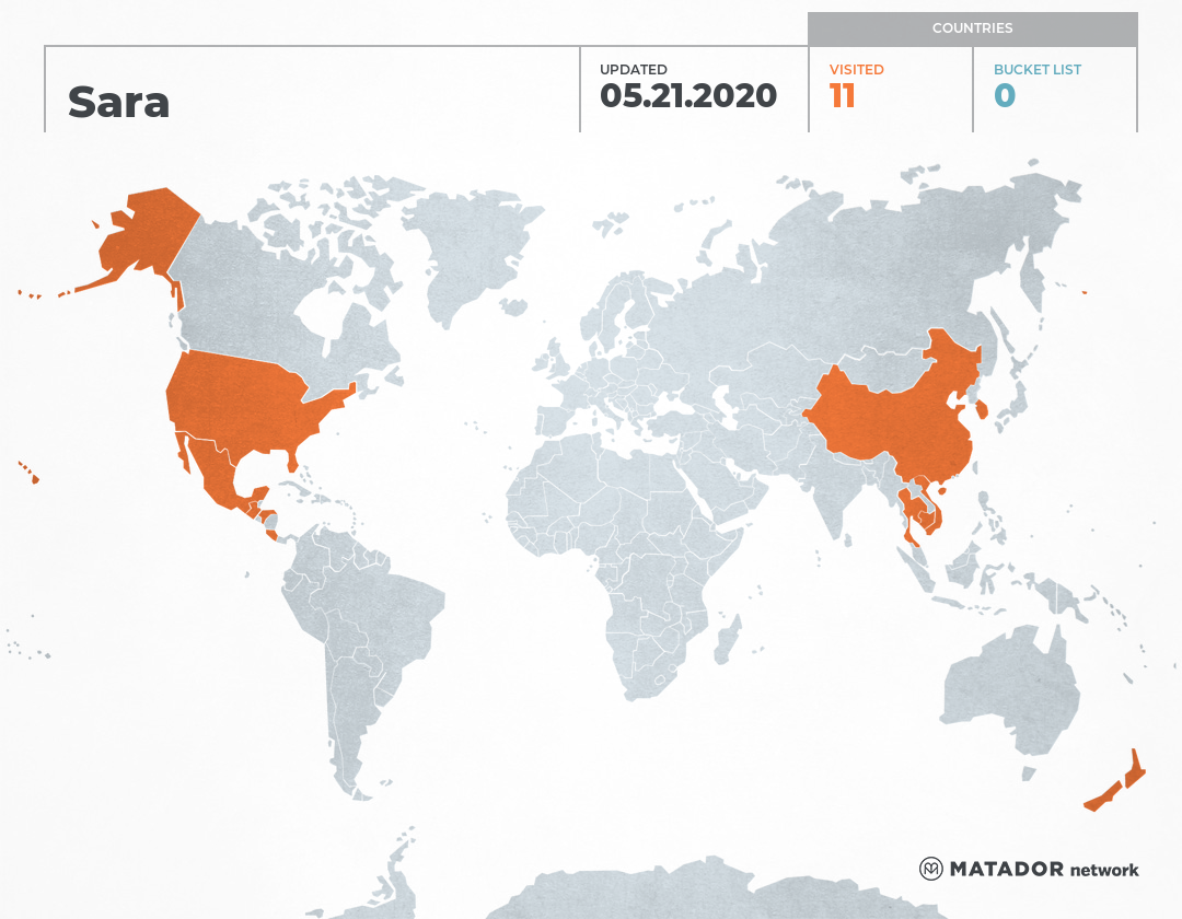 Sara’s Travel Map – Matador Network