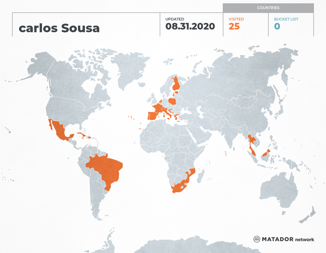 Carlos Sousa’s Travel Map – Matador Network