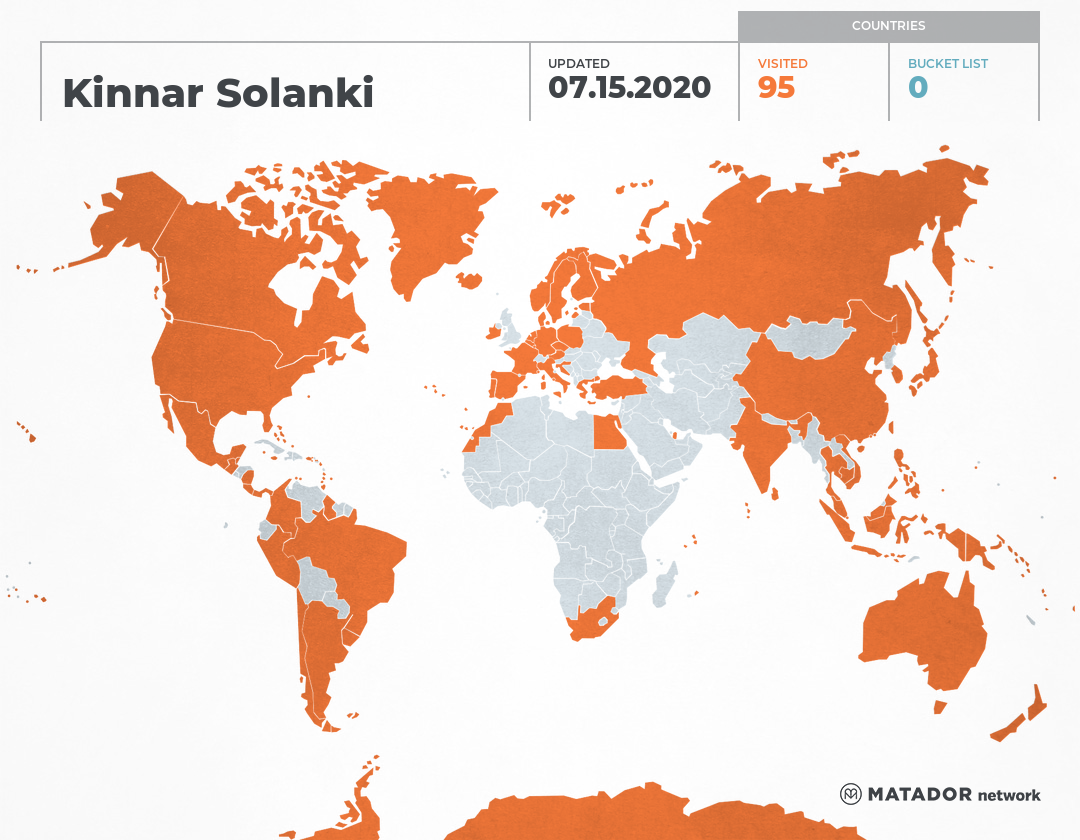 Kinnar Solanki’s Travel Map – Matador Network