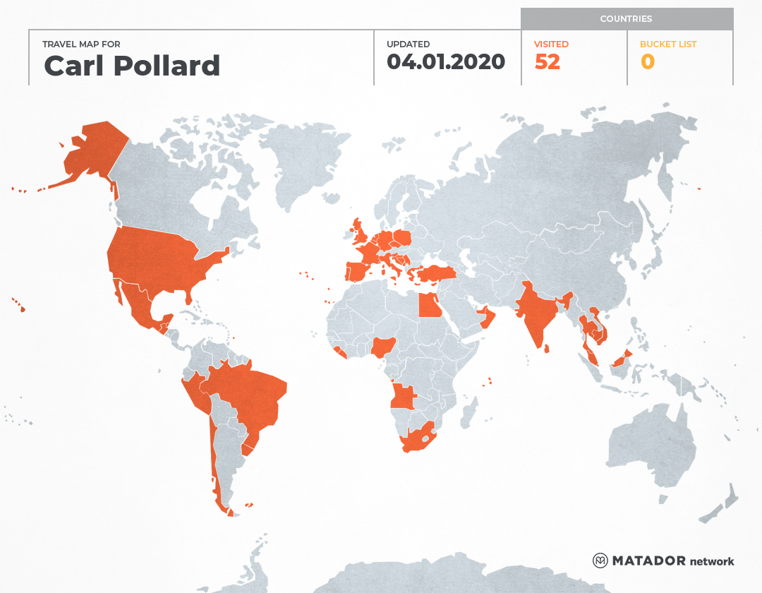 Carl Pollard’s Travel Map – Matador Network