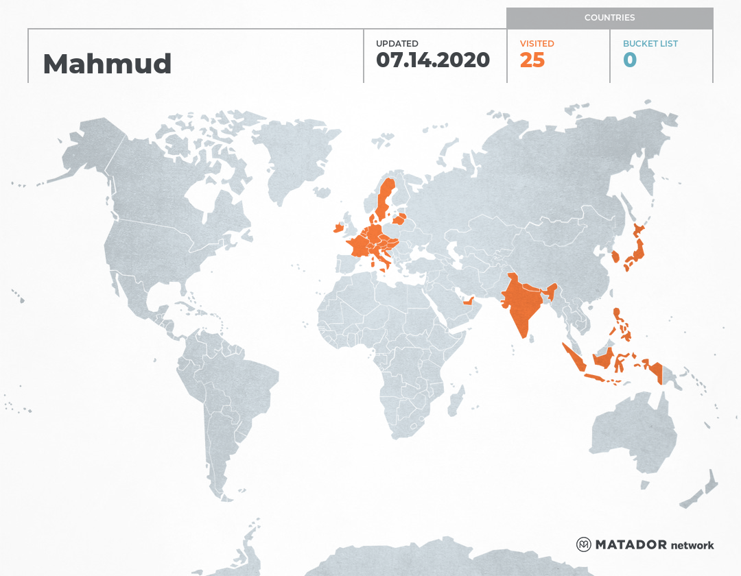 Mahmud’s Travel Map – Matador Network