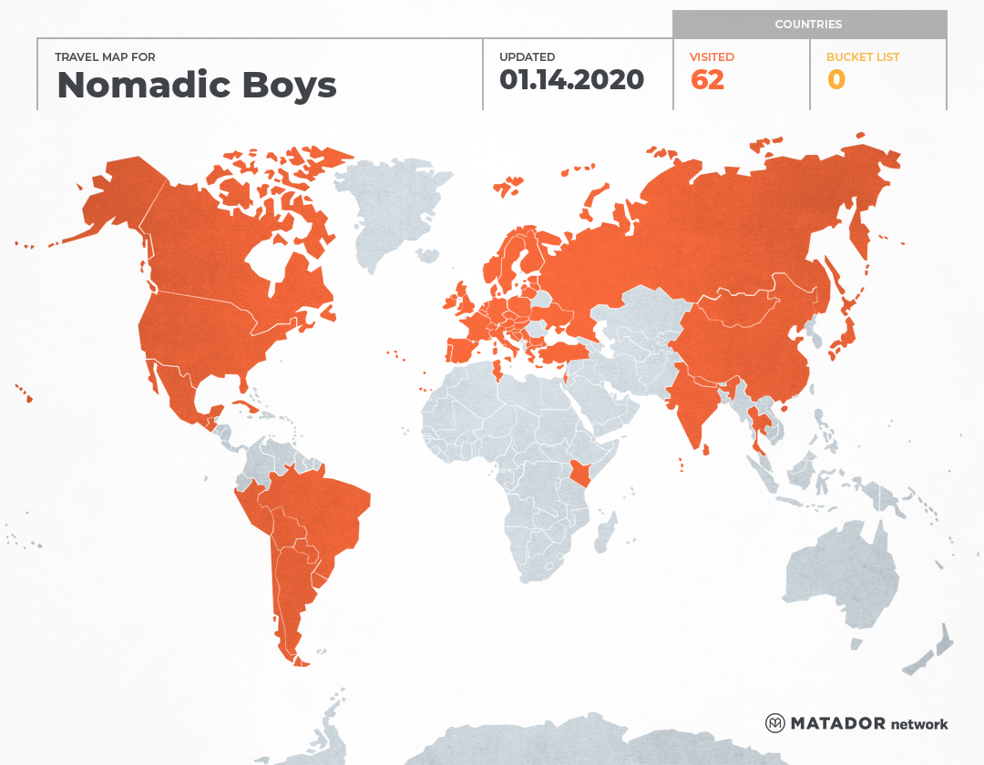 Nomadic Boys’s Travel Map – Matador Network