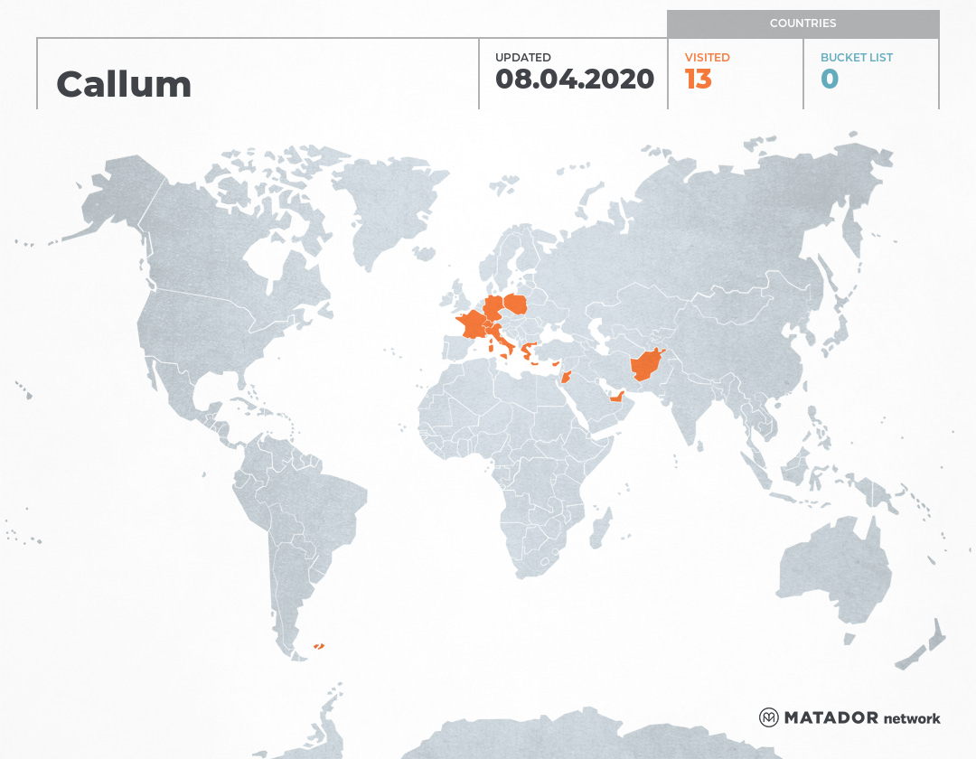 Callum’s Travel Map – Matador Network