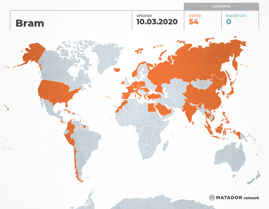 Bram’s Travel Map – Matador Network