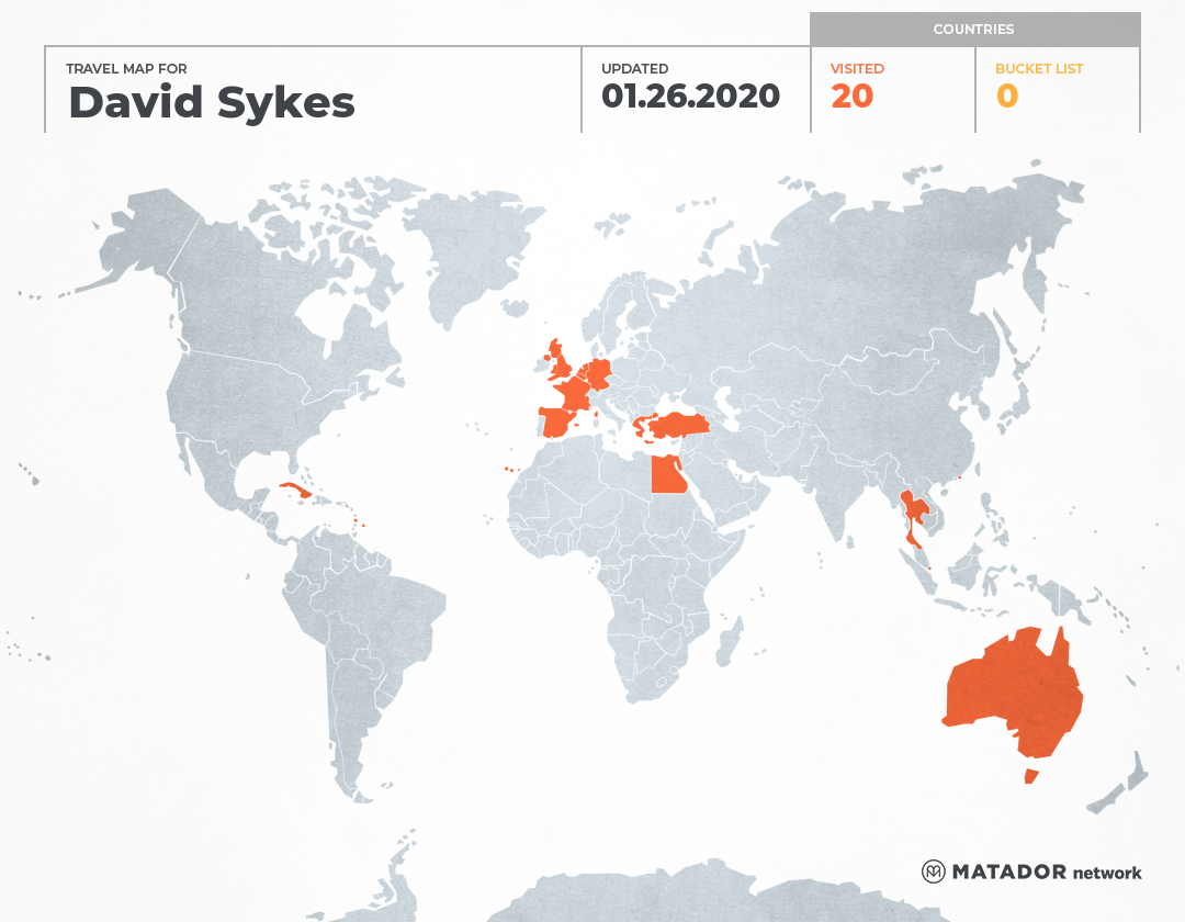 David Sykes’s Travel Map – Matador Network