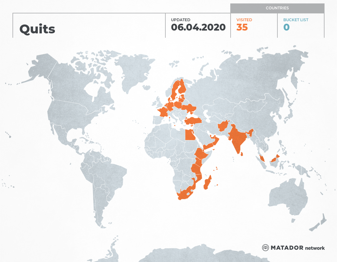 Quits’s Travel Map – Matador Network