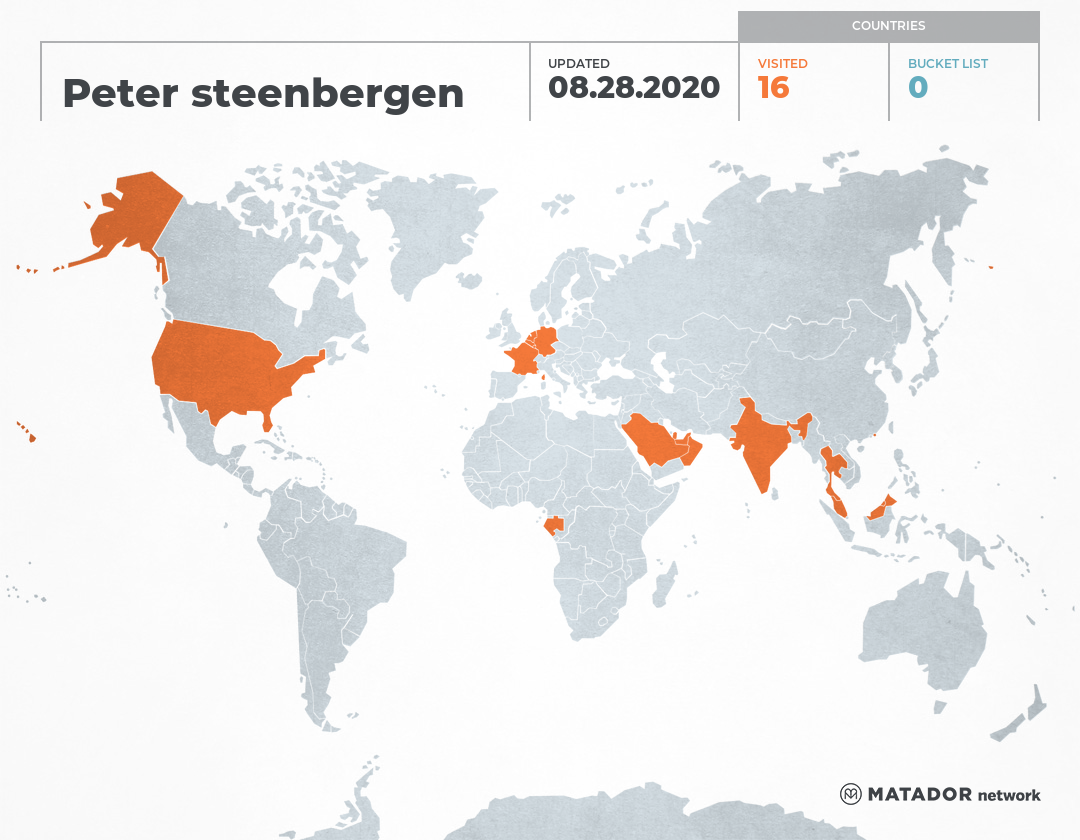 Peter Steenbergen’s Travel Map – Matador Network