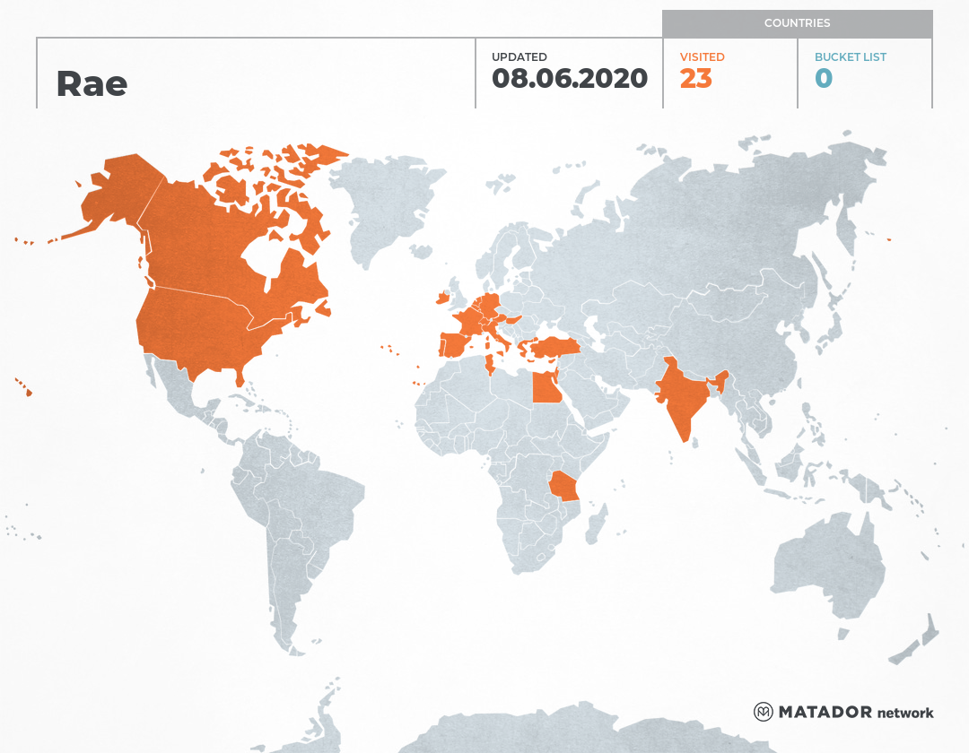 Rae’s Travel Map – Matador Network