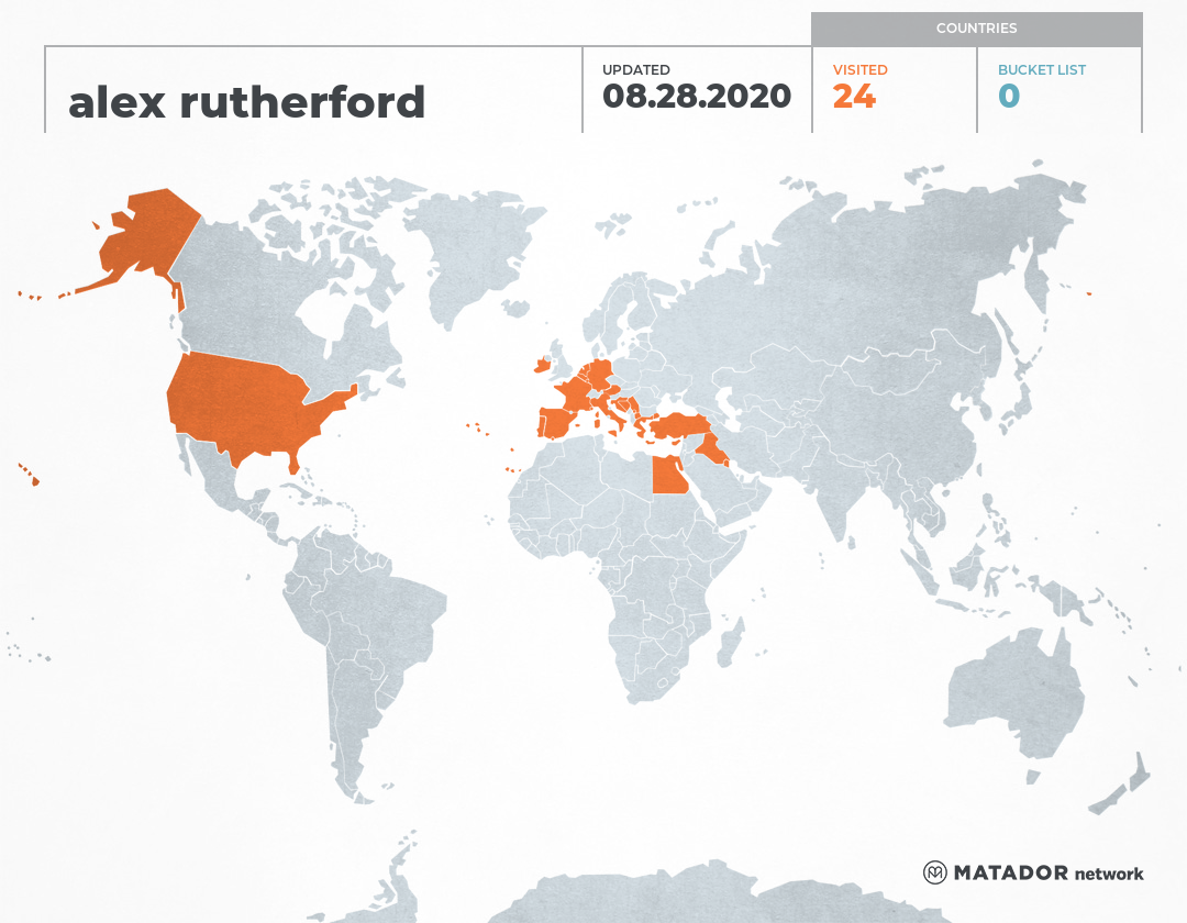 Alex Rutherford’s Travel Map – Matador Network
