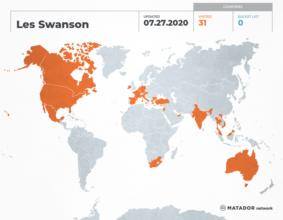 Les Swanson’s Travel Map – Matador Network