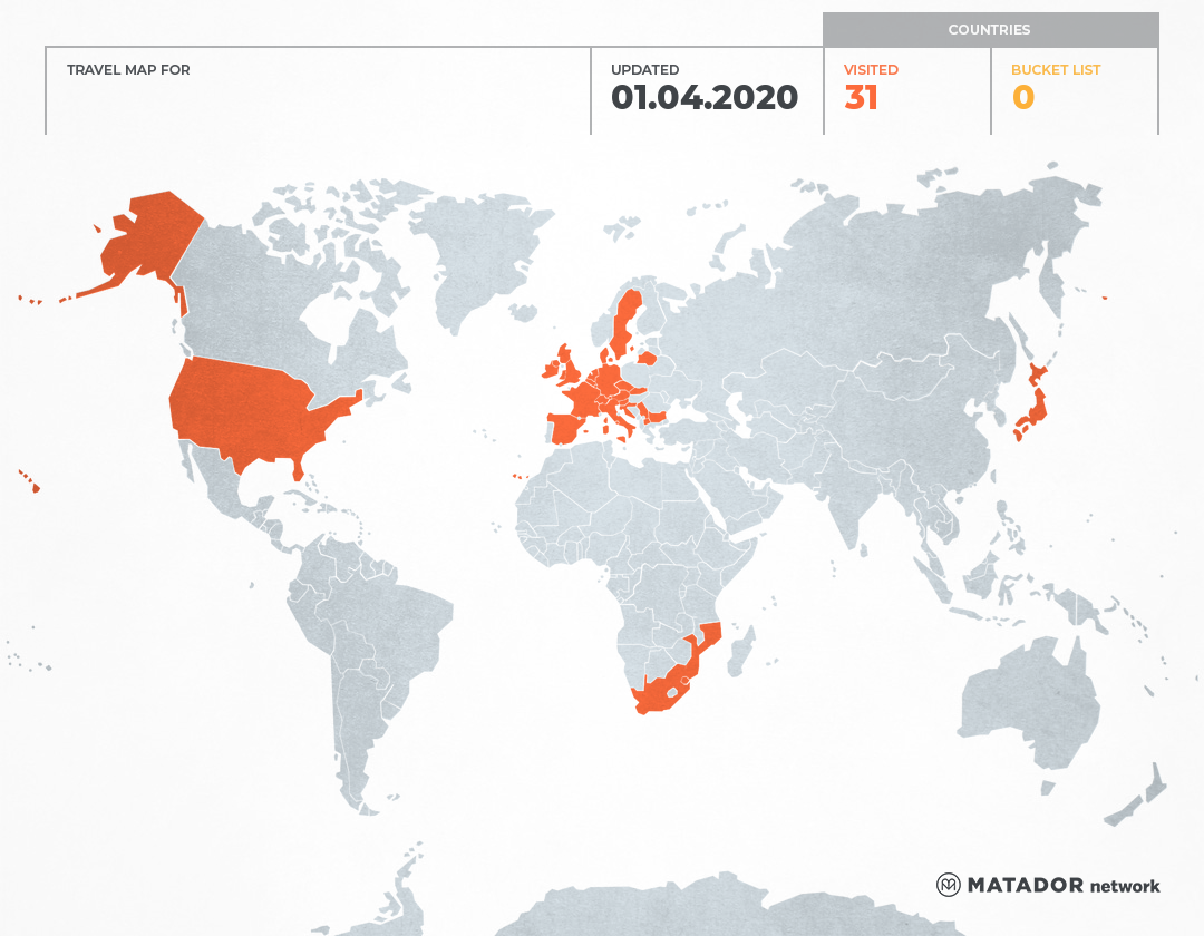 Jillian’s Travel Map – Matador Network