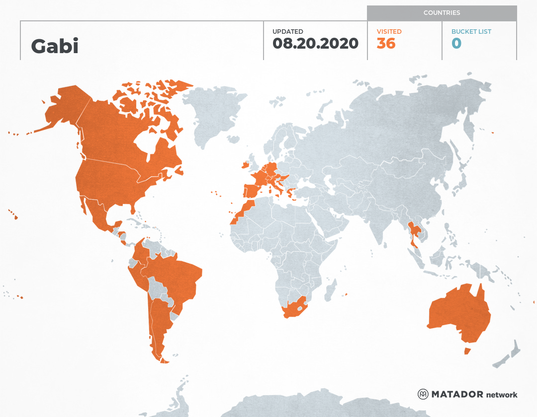 Gabi’s Travel Map – Matador Network