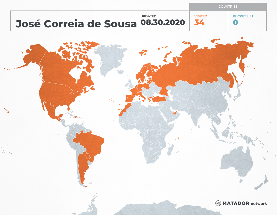 José Correia de Sousa’s Travel Map – Matador Network