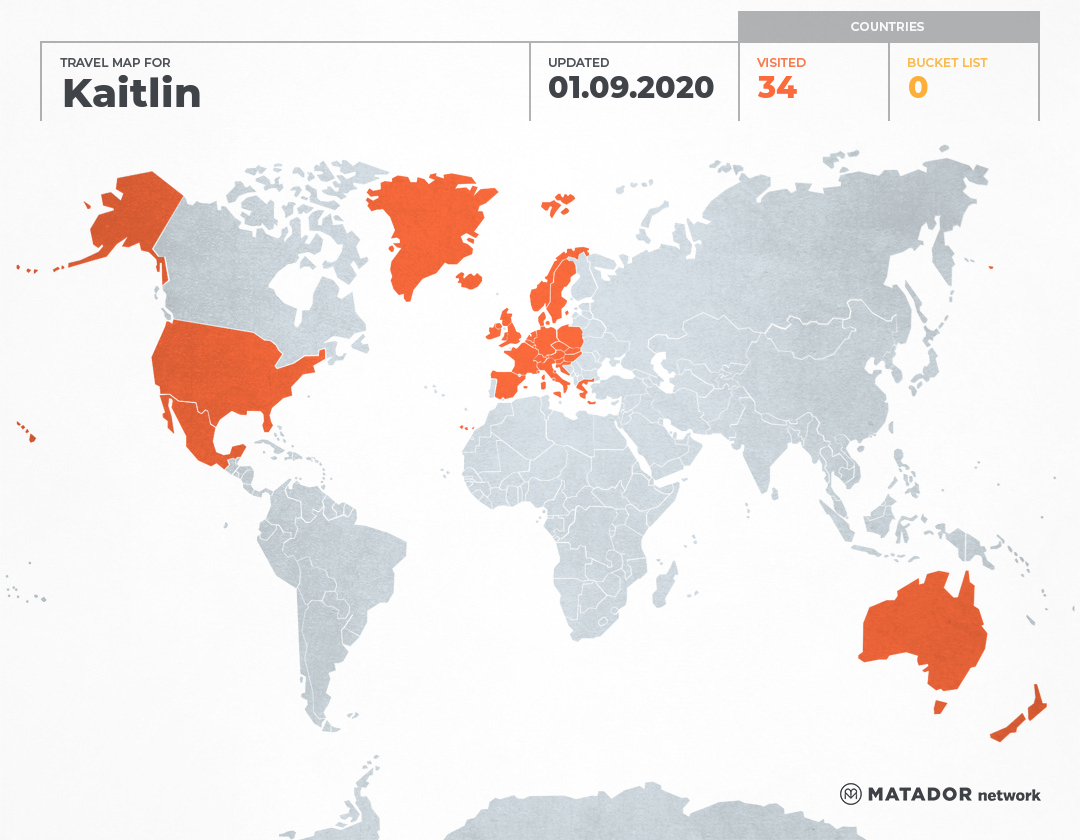 Kaitlin’s Travel Map – Matador Network