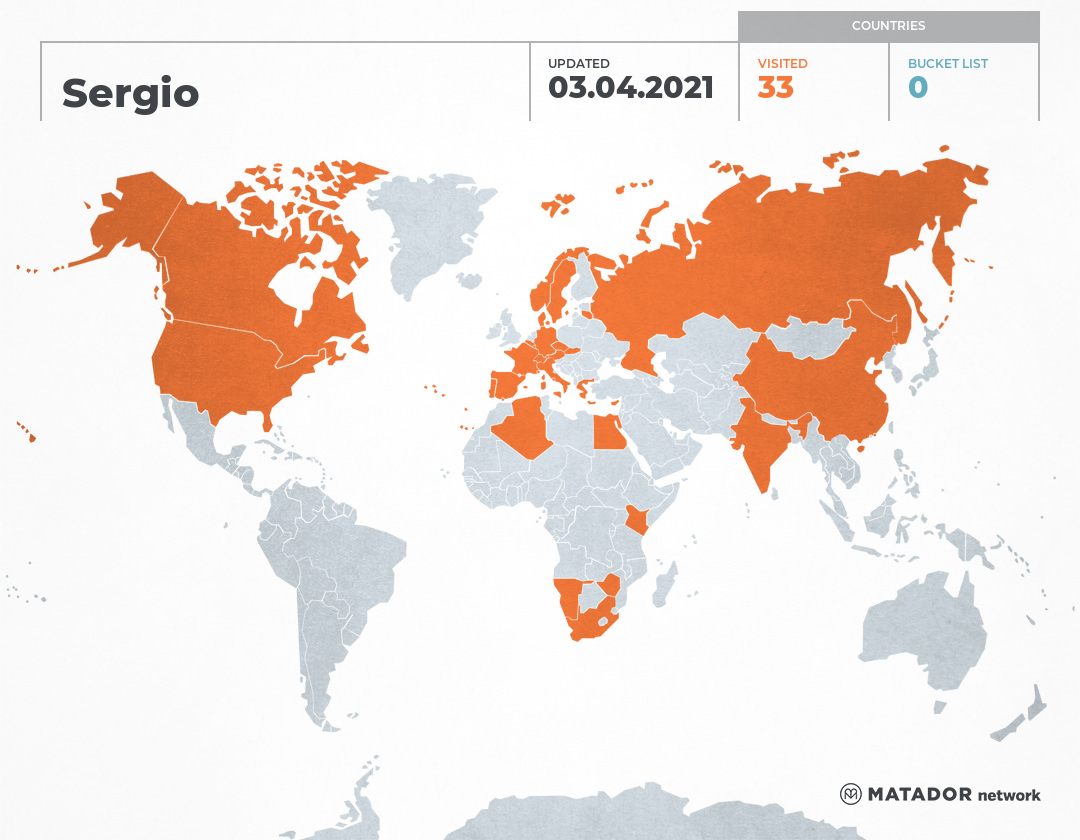 Sergio’s Travel Map – Matador Network