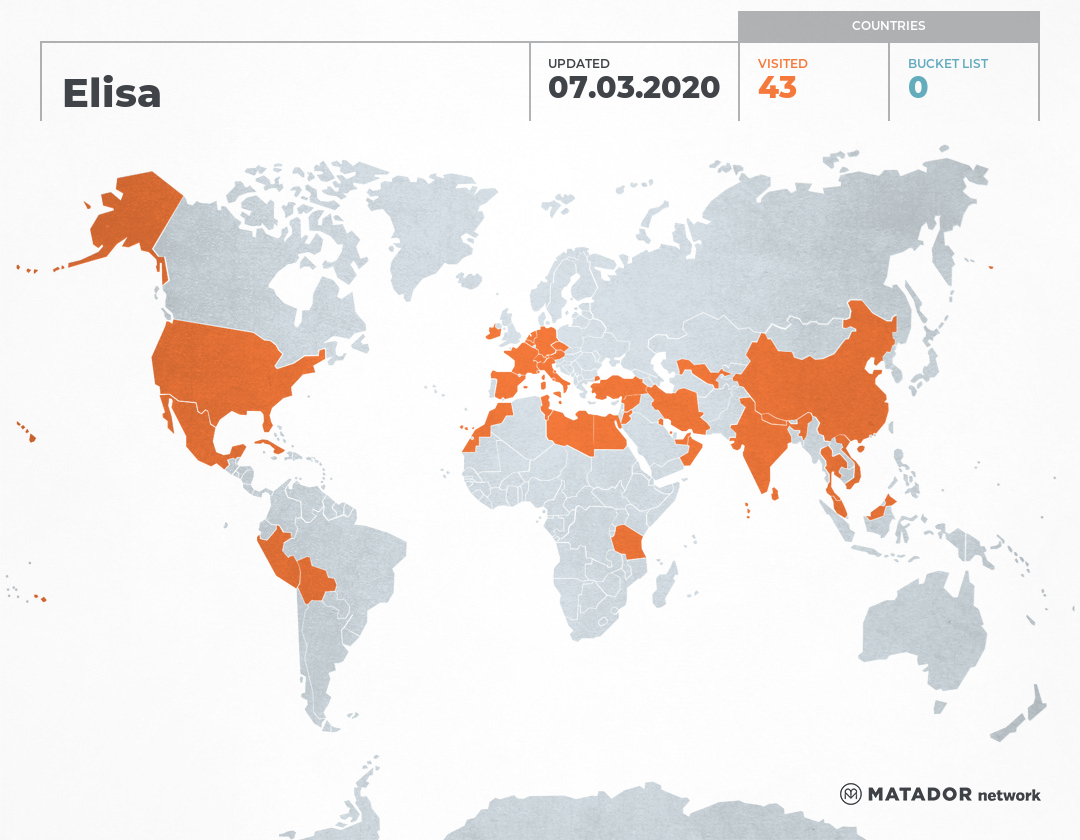Elisa’s Travel Map – Matador Network