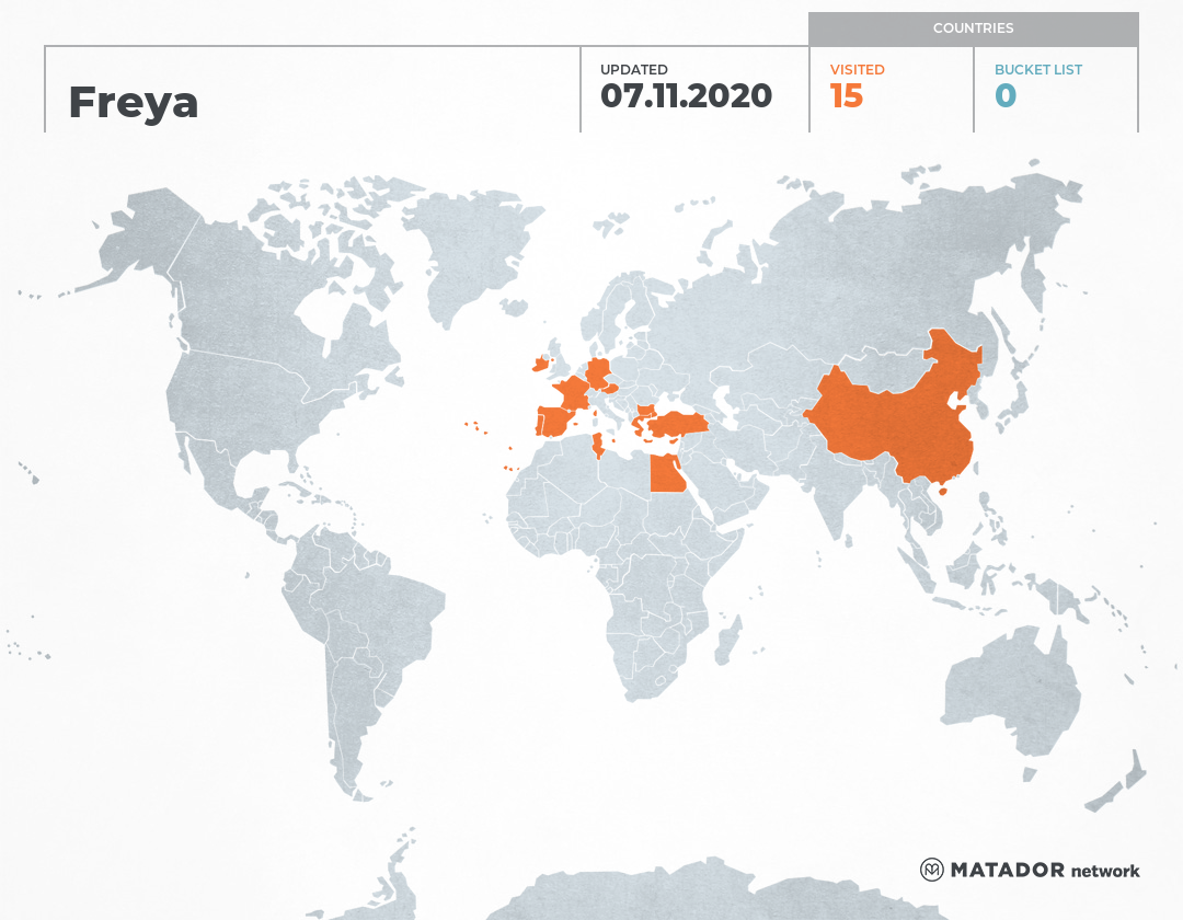 Freya’s Travel Map – Matador Network