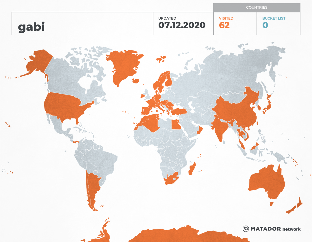 Gabi’s Travel Map – Matador Network
