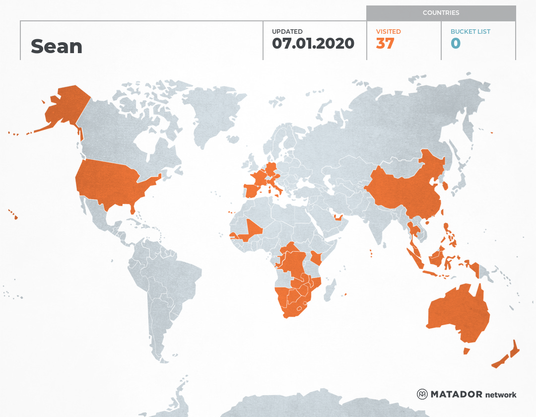 Sean’s Travel Map – Matador Network