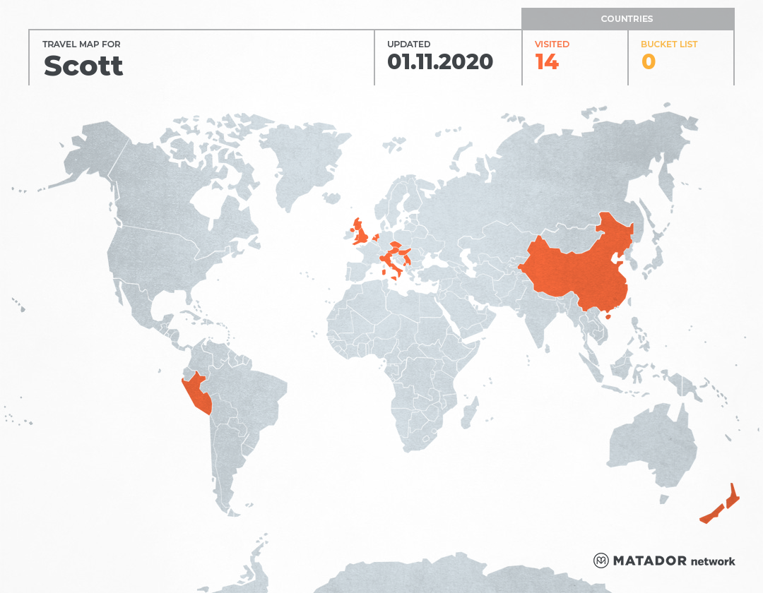 Scott’s Travel Map – Matador Network