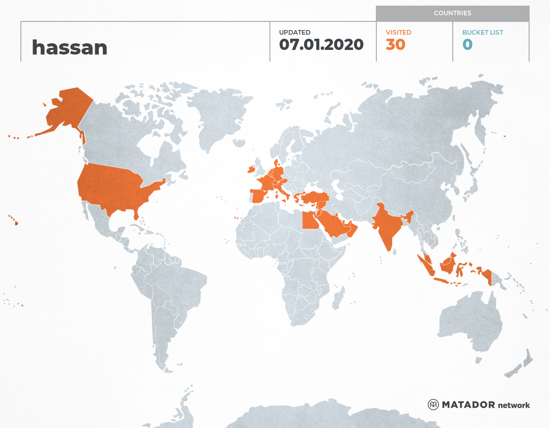 Hassan’s Travel Map – Matador Network