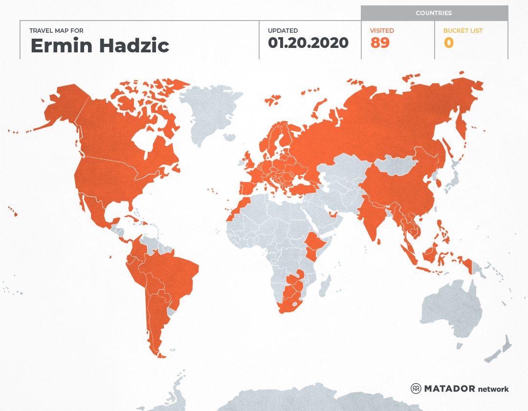Ermin Hadzic’s Travel Map – Matador Network