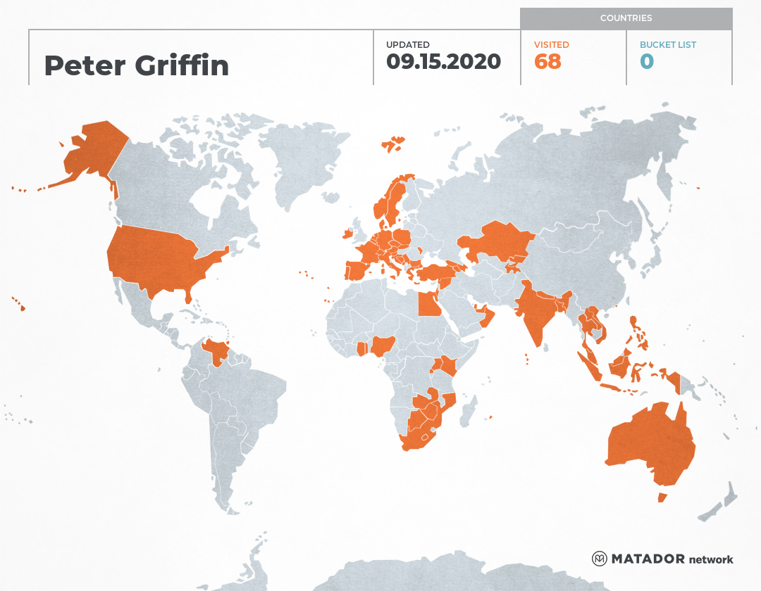 Peter Griffin’s Travel Map – Matador Network