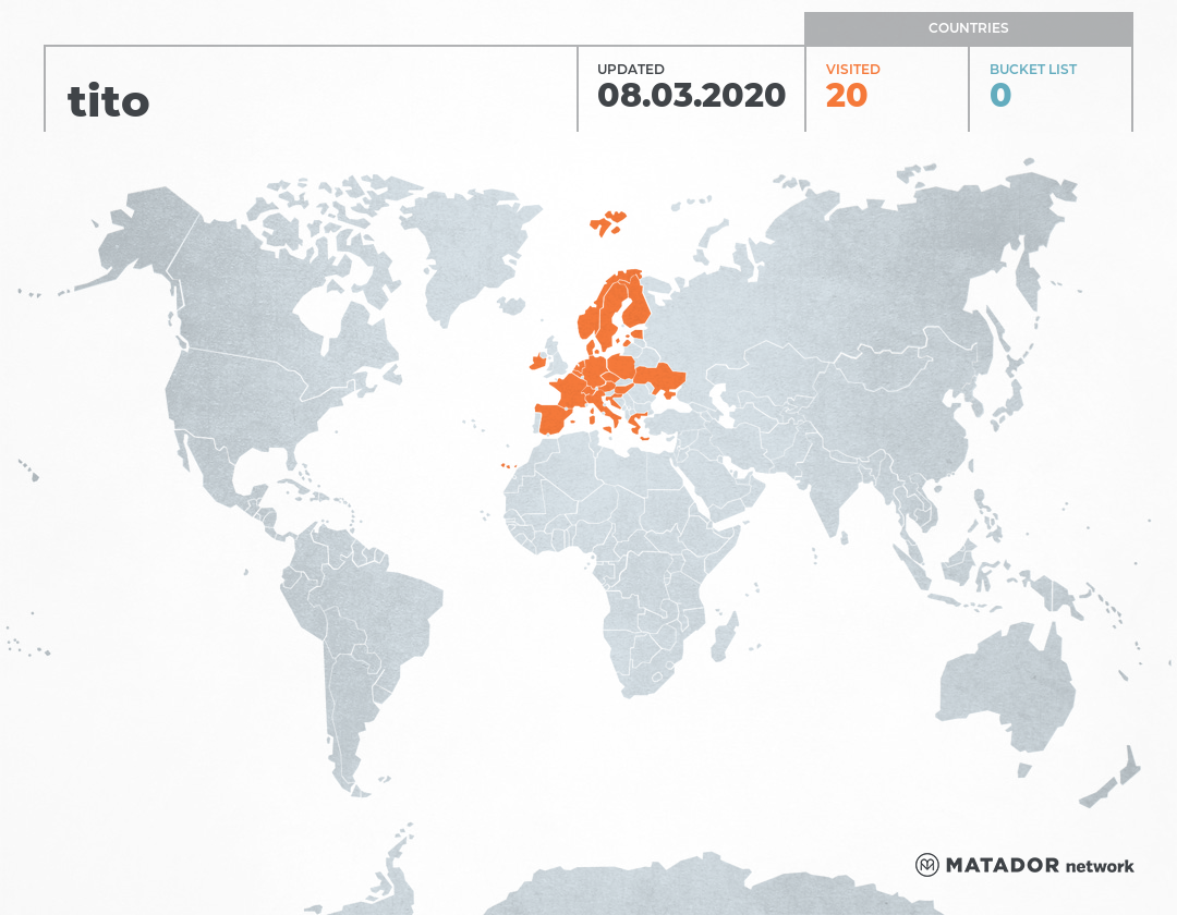 Tito’s Travel Map – Matador Network