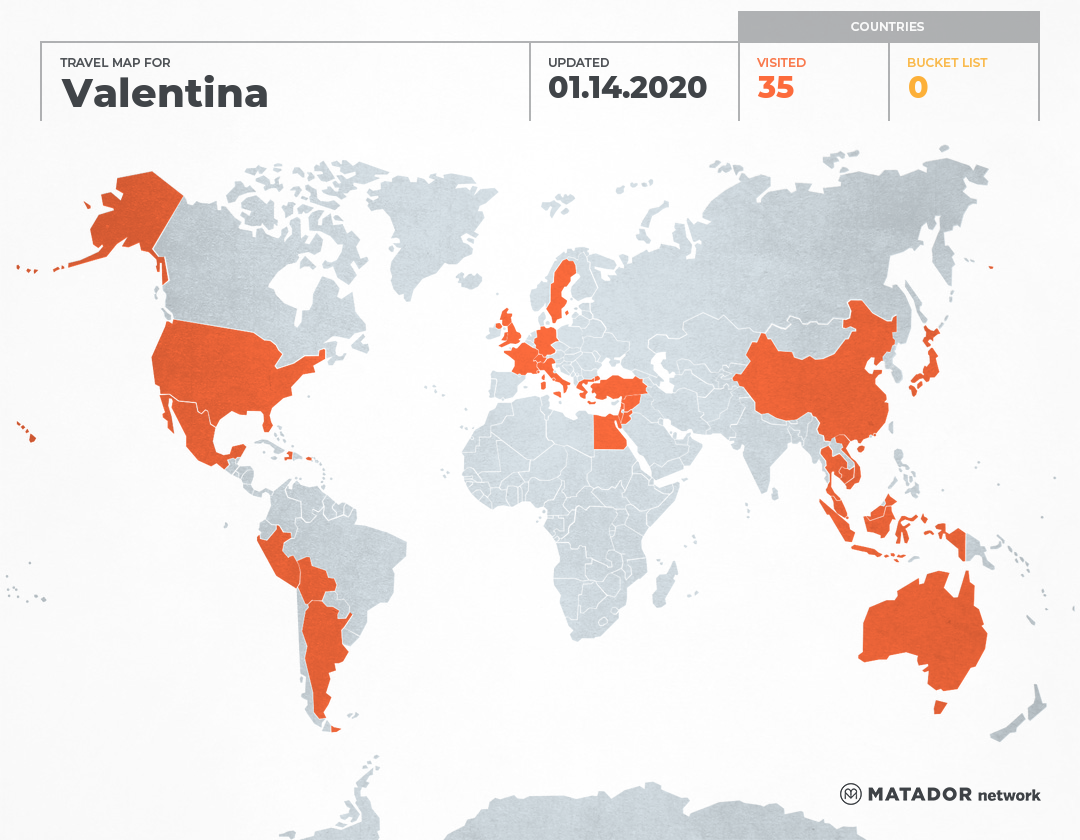 Valentina’s Travel Map – Matador Network