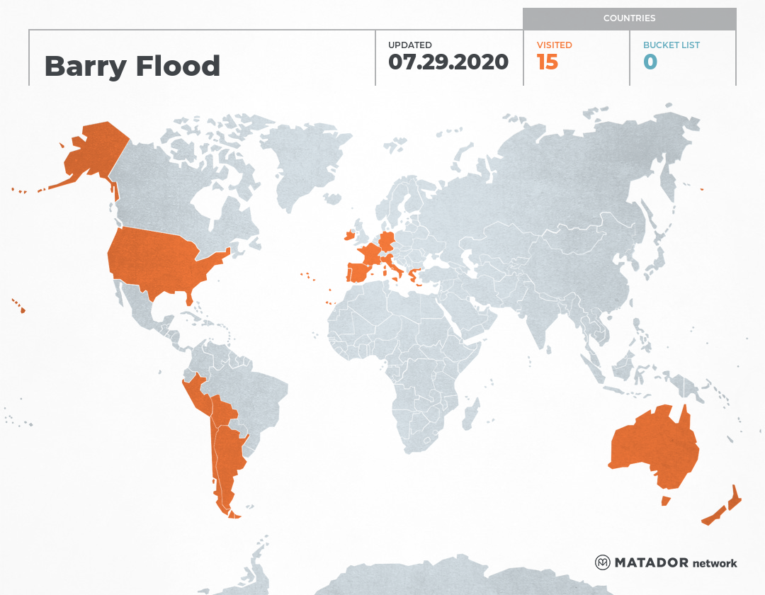 Barry Flood’s Travel Map – Matador Network