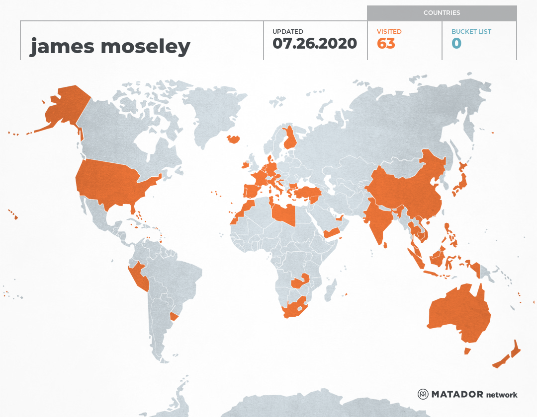 James Moseley’s Travel Map – Matador Network