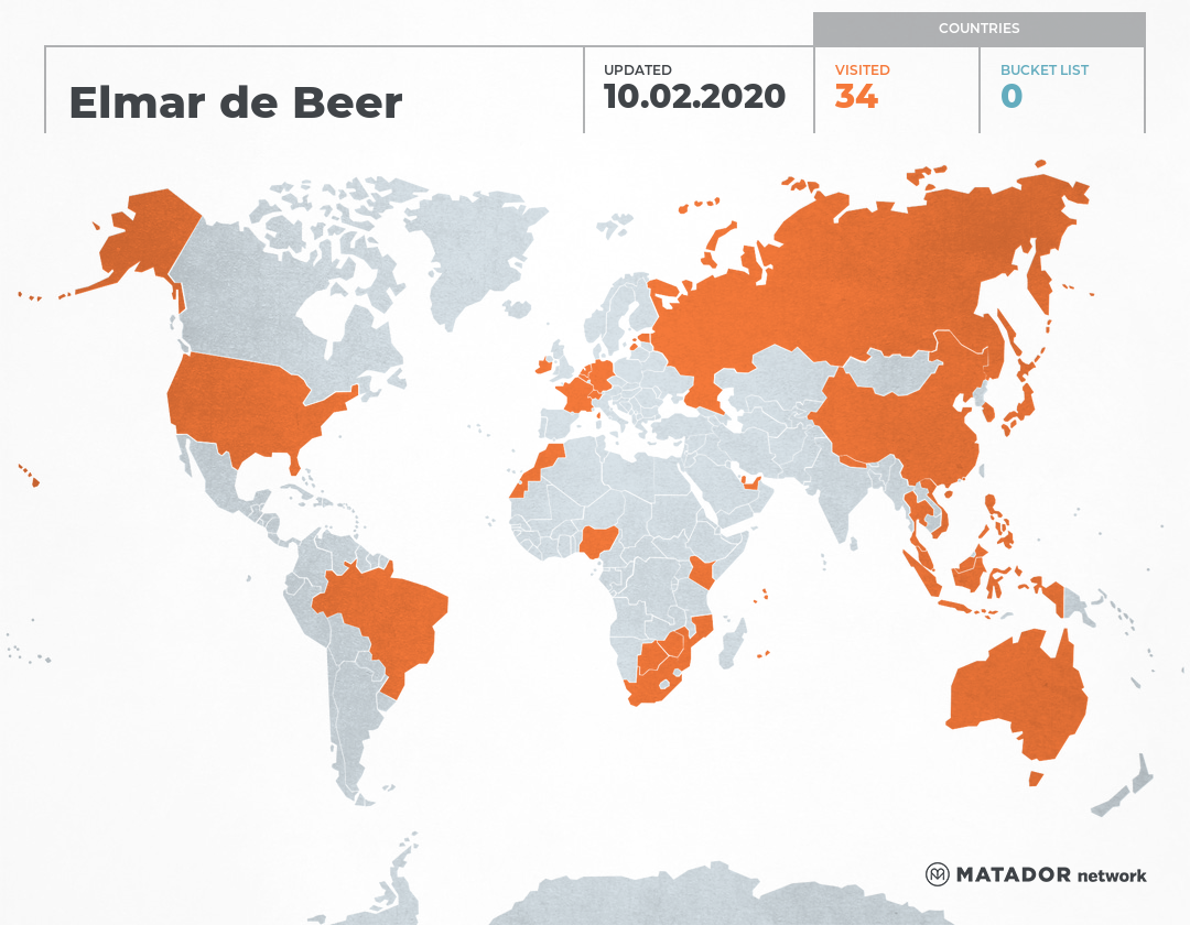 Elmar de Beer’s Travel Map – Matador Network