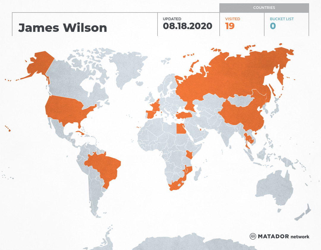 James Wilson’s Travel Map – Matador Network