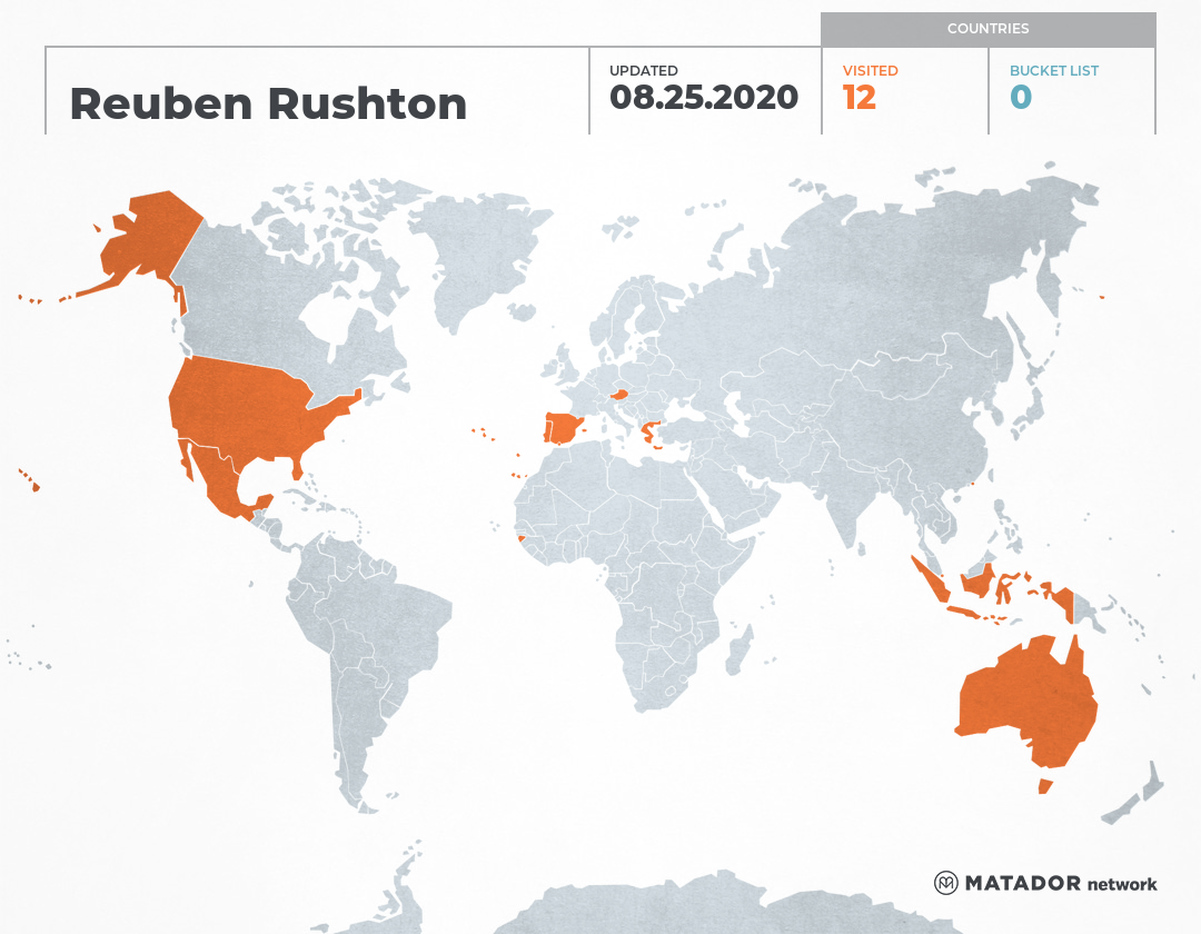 Reuben Rushton’s Travel Map – Matador Network