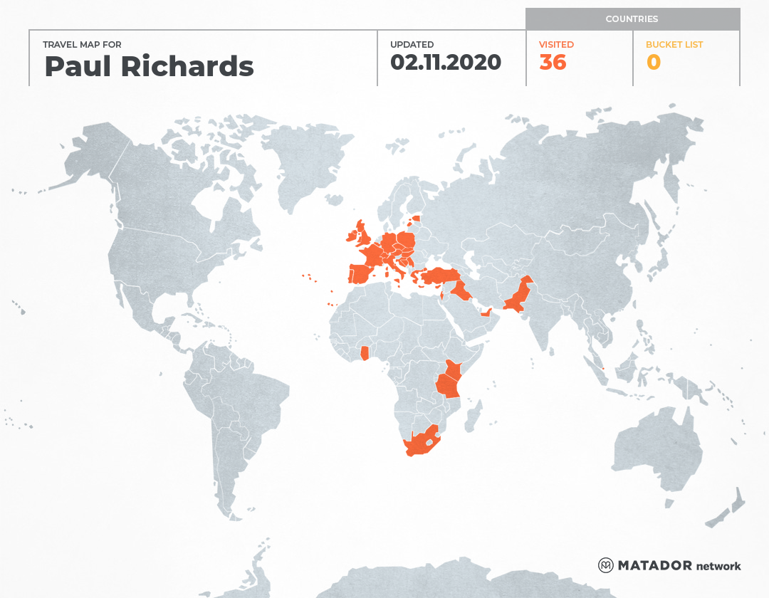 Paul Richards’s Travel Map – Matador Network