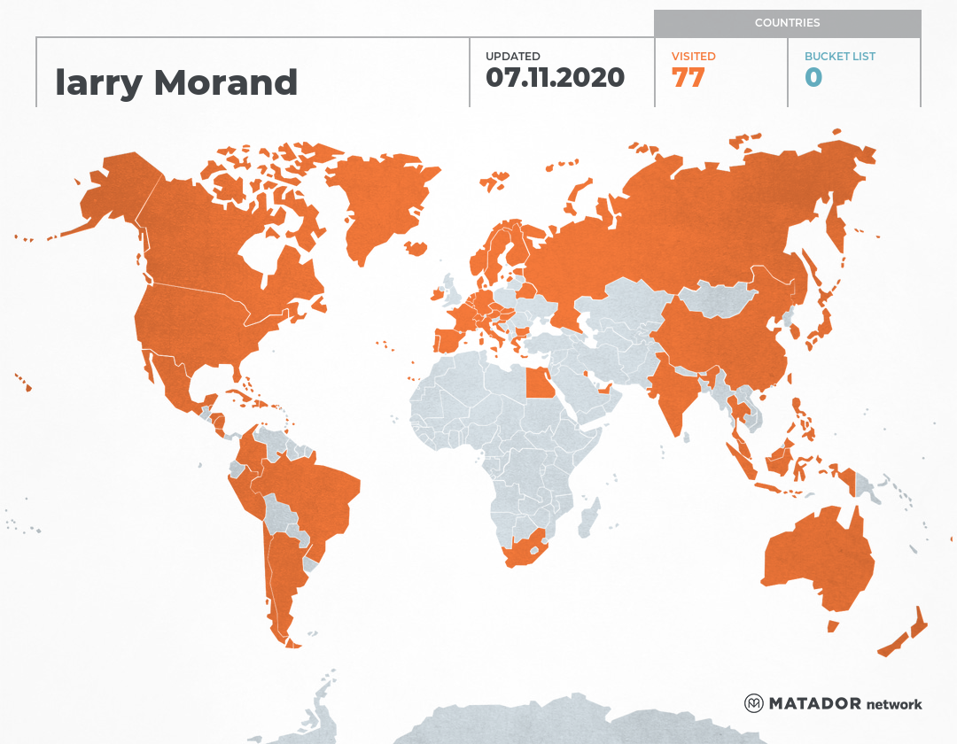 Larry Morand’s Travel Map – Matador Network
