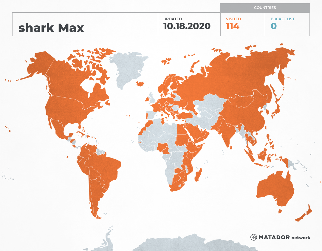 Shark Max’s Travel Map – Matador Network