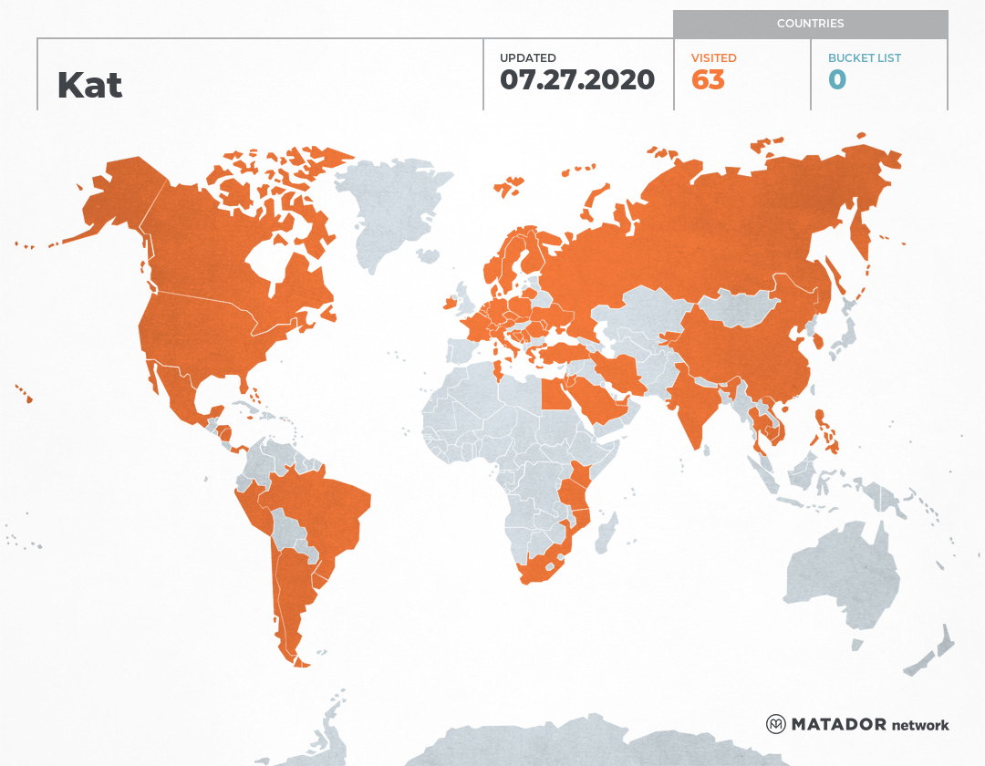 Kat’s Travel Map – Matador Network