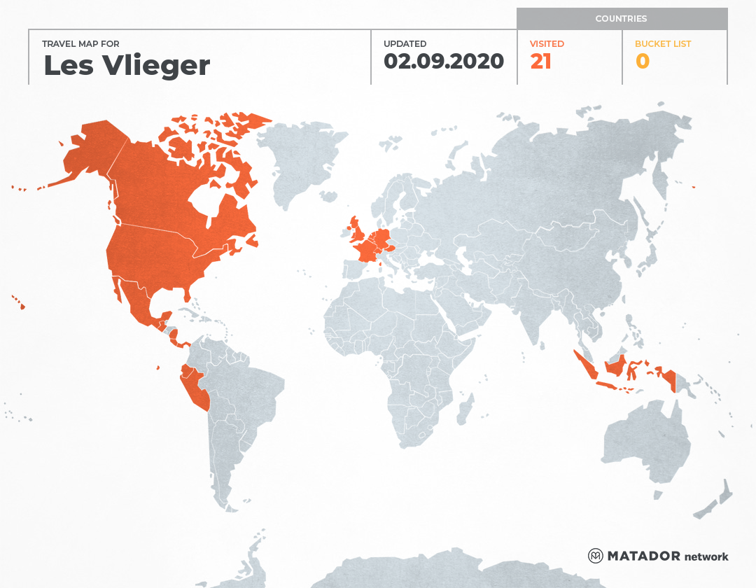 Les Vlieger’s Travel Map – Matador Network