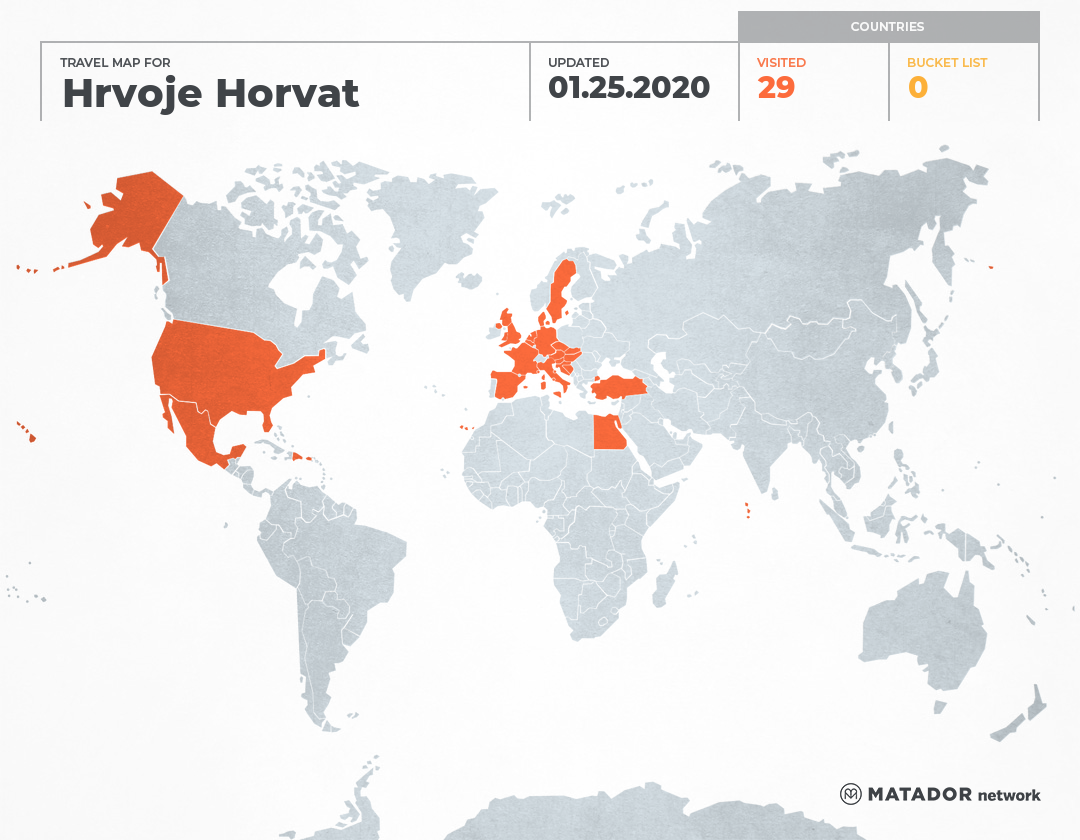 Hrvoje Horvat’s Travel Map – Matador Network