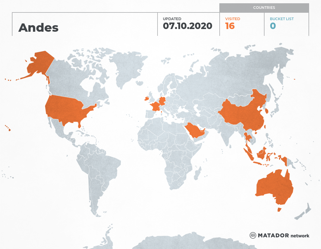 Andes’s Travel Map – Matador Network