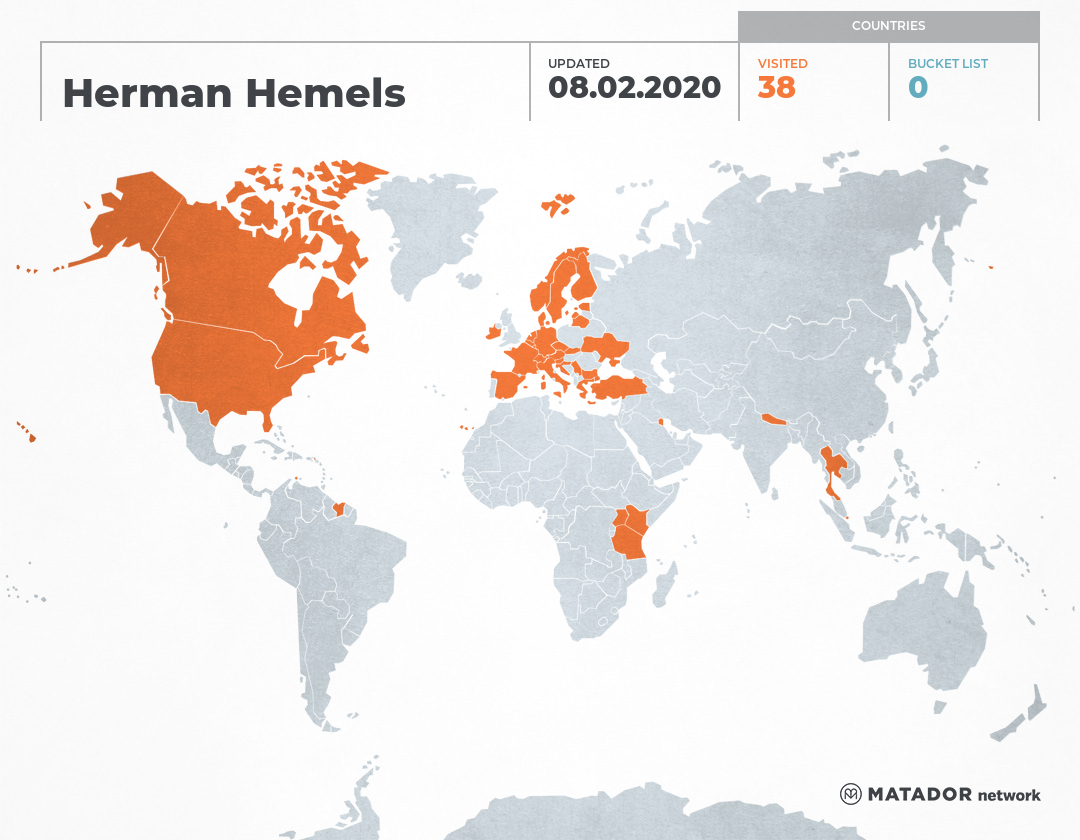 Herman Hemels’s Travel Map – Matador Network